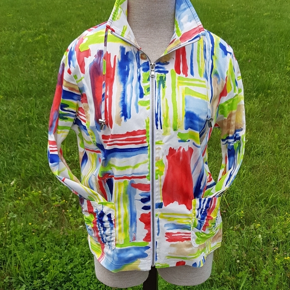 Toni Morgan | Jackets & Coats | Bold Abstract Art Print Colorful ...